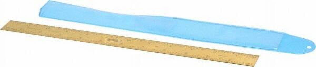12" Long, 1/100, 1/64, 1/32, 1/10" Graduation, Rigid Steel Rule ...
