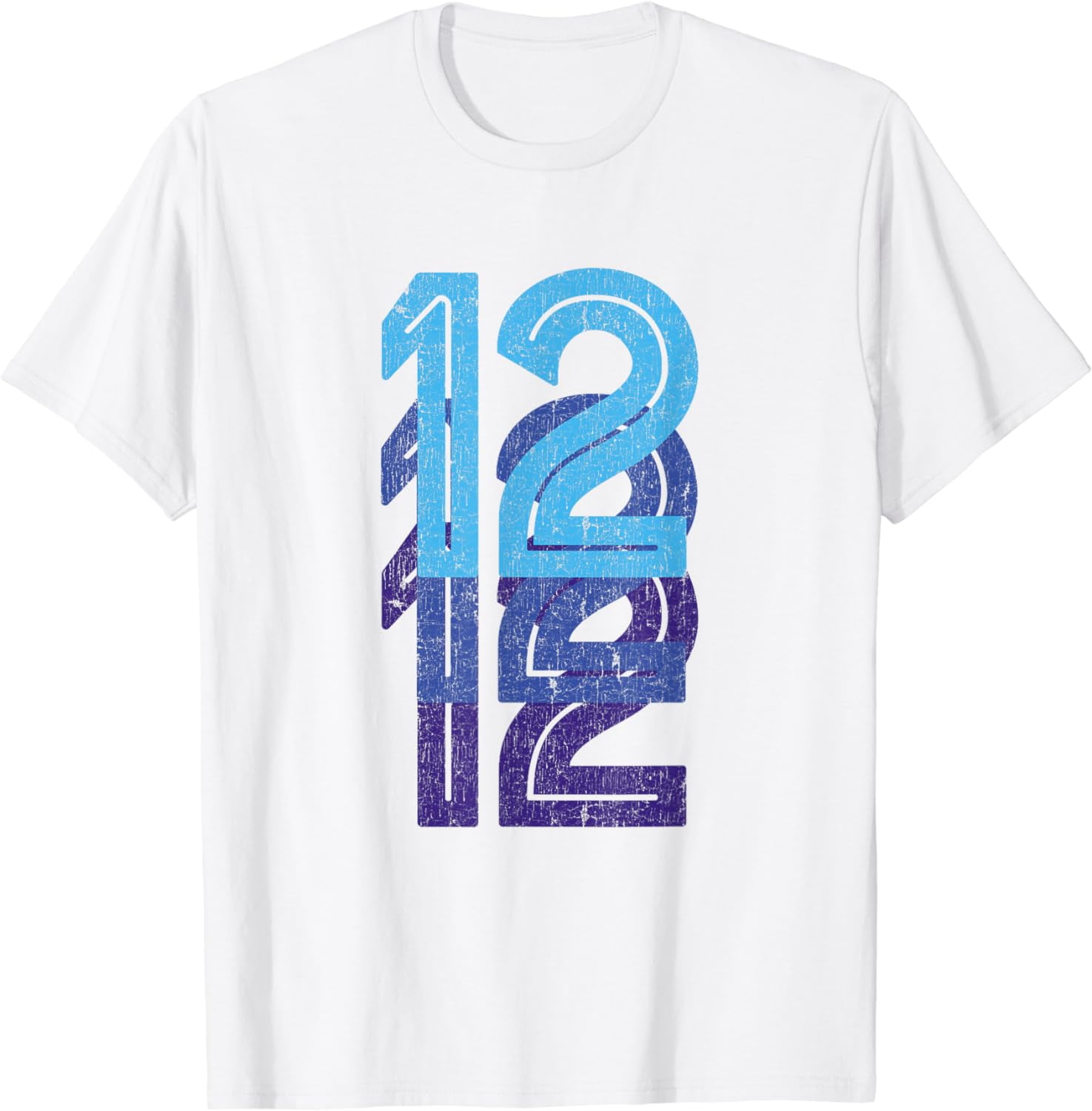 12 Lucky Number 12th Year Birthday Age Sports Team T-Shirt - Walmart.com