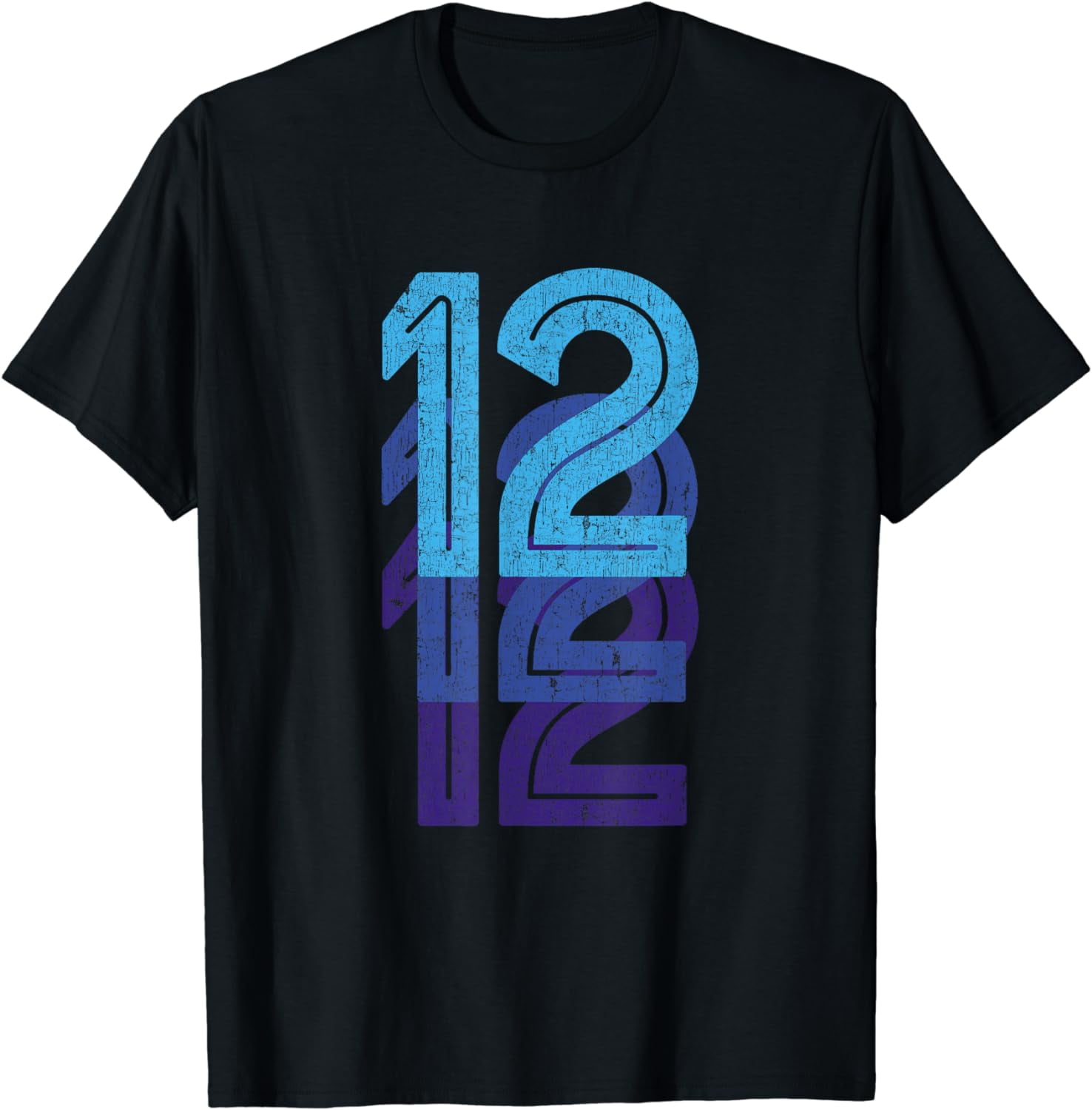 12 Lucky Number 12th Year Birthday Age Sports Team T-Shirt - Walmart.com