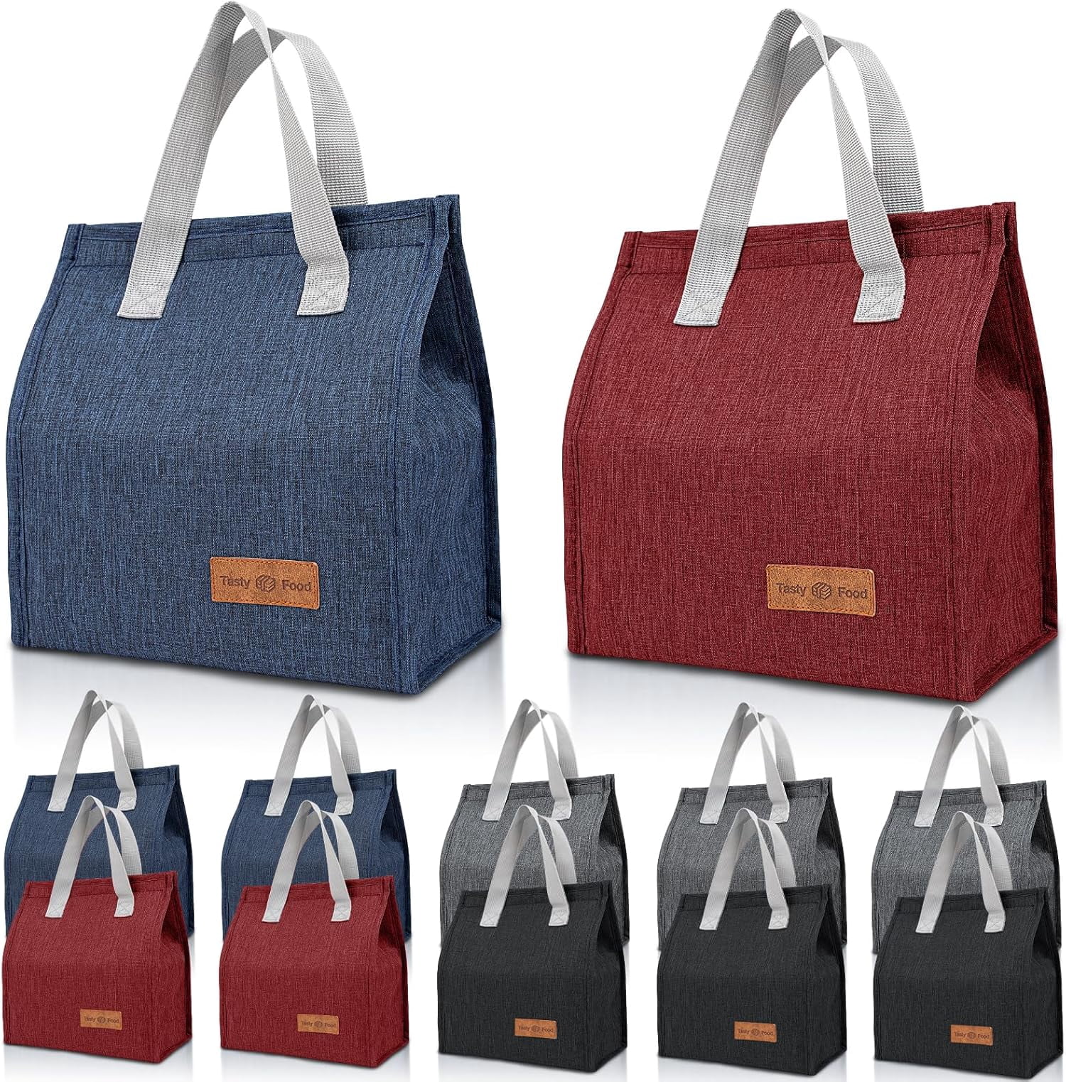 12 Lunch Bags ,Insulated Lunch Bags with for Women Men,Leakproof Tote ...