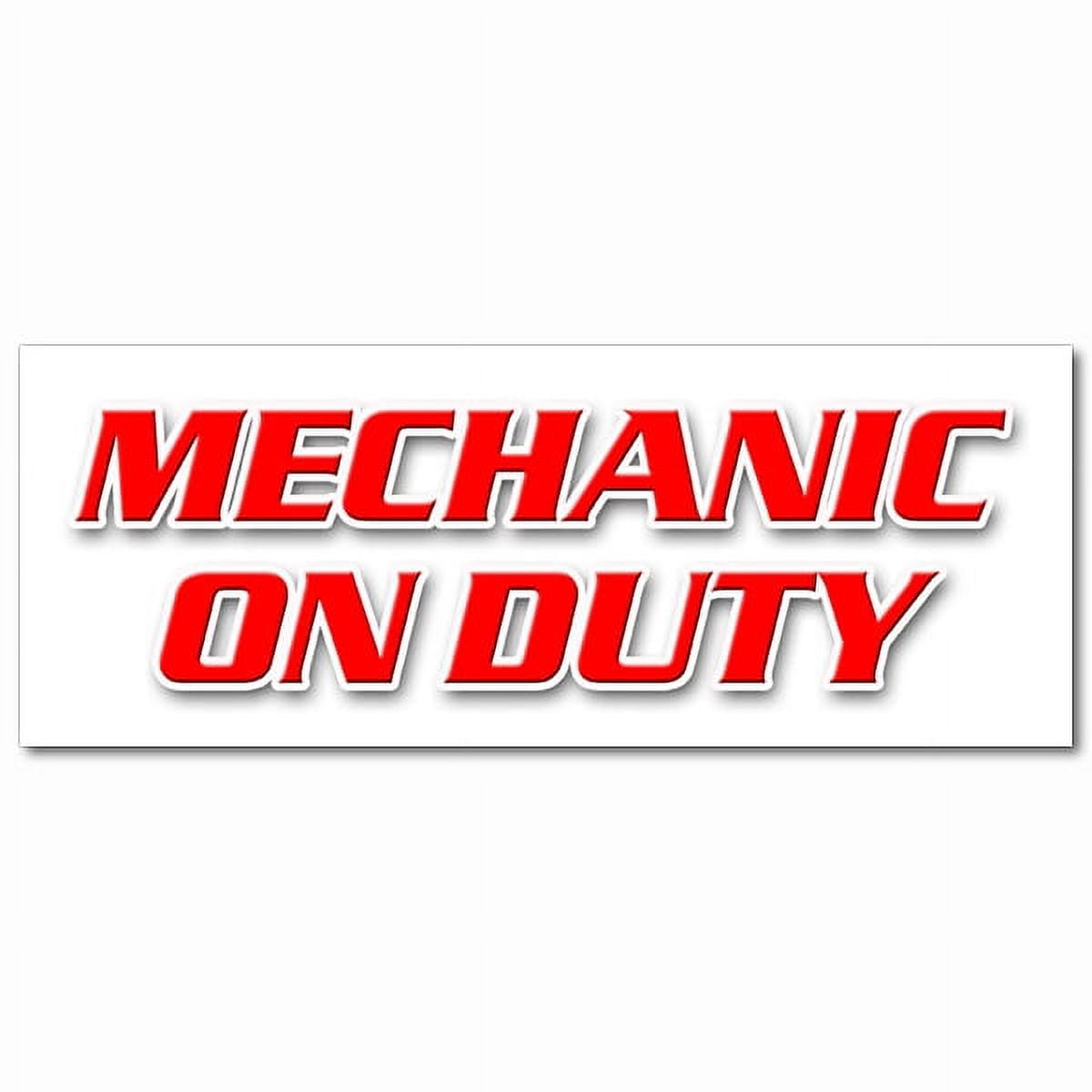 12" MECHANIC ON DUTY DECAL sticker repair shop automotive tools ...