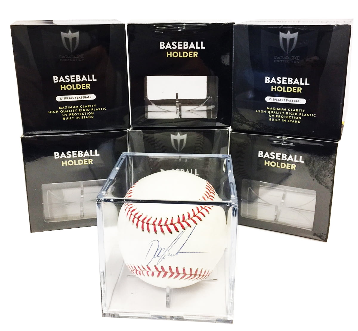 12 Max Pro Baseball Display Case Cubes 98% Archival UV Protection and ...