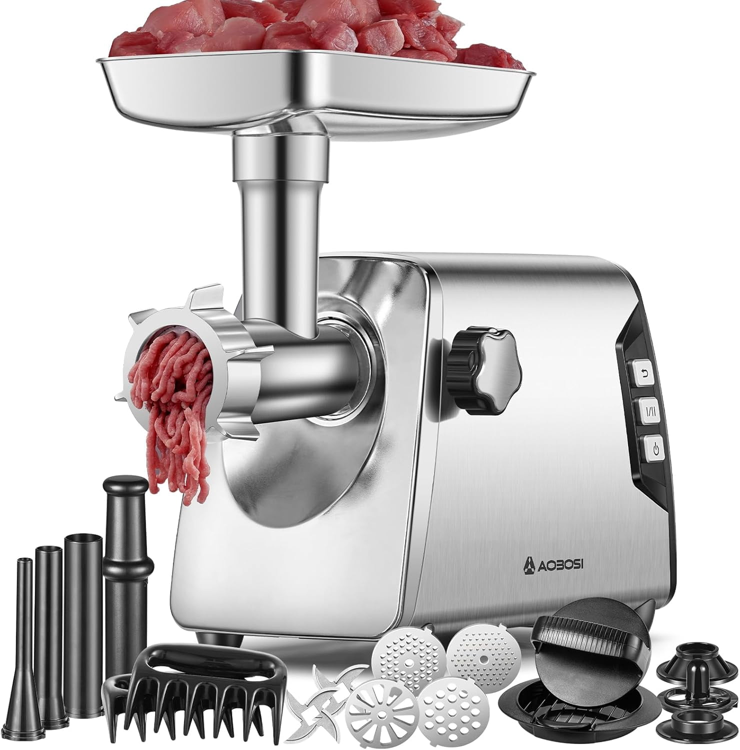 #12 Meat Grinder 3000W 3 Speed Meat Grinder Heavy Duty Built-in Storage ...