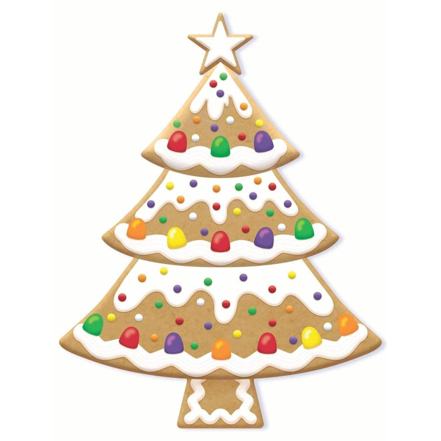 12" Metal Embossed Hanger: Gingerbread Tree Gumdrops - Walmart.com