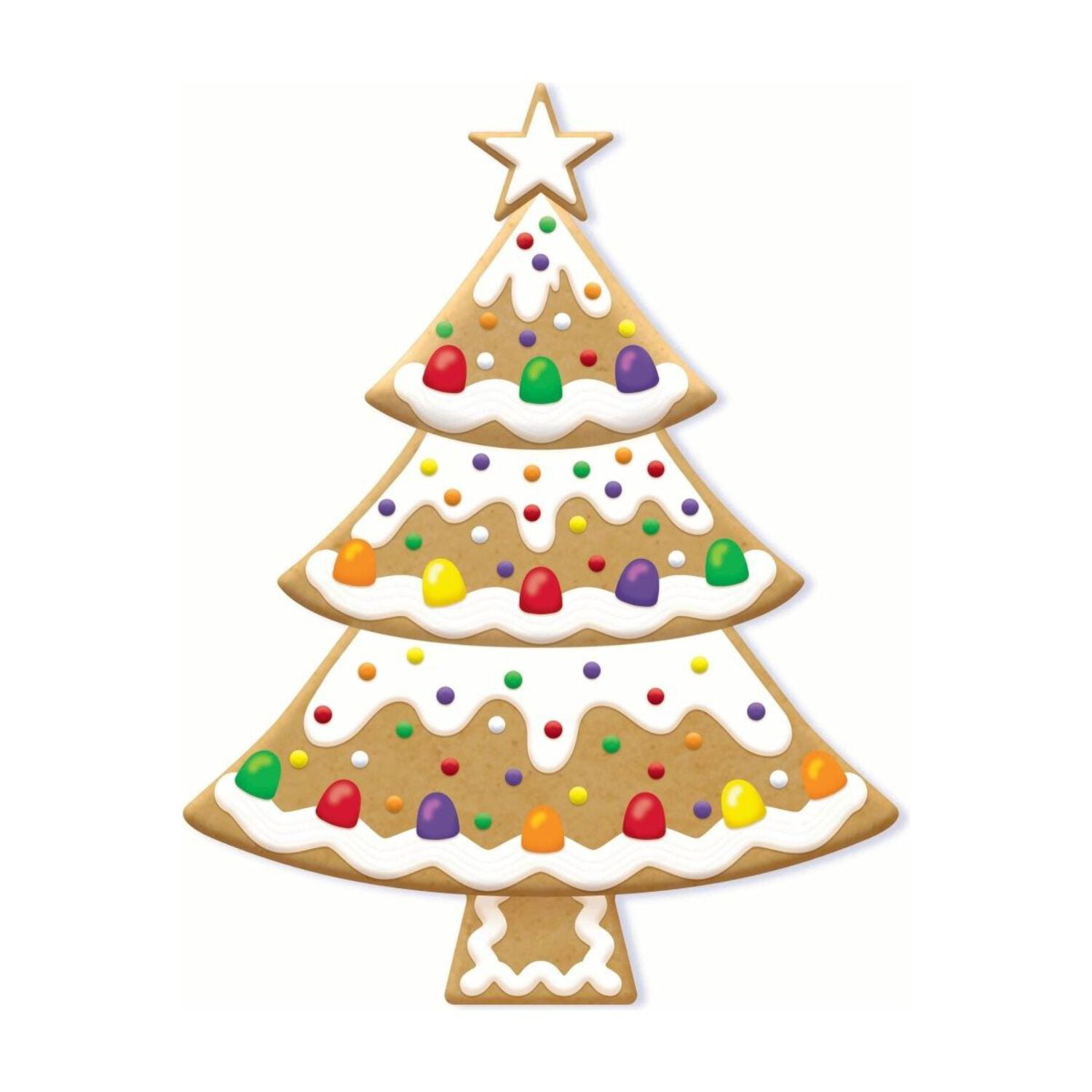 12" Metal Embossed Hanger: Gingerbread Tree Gumdrops - Walmart.com