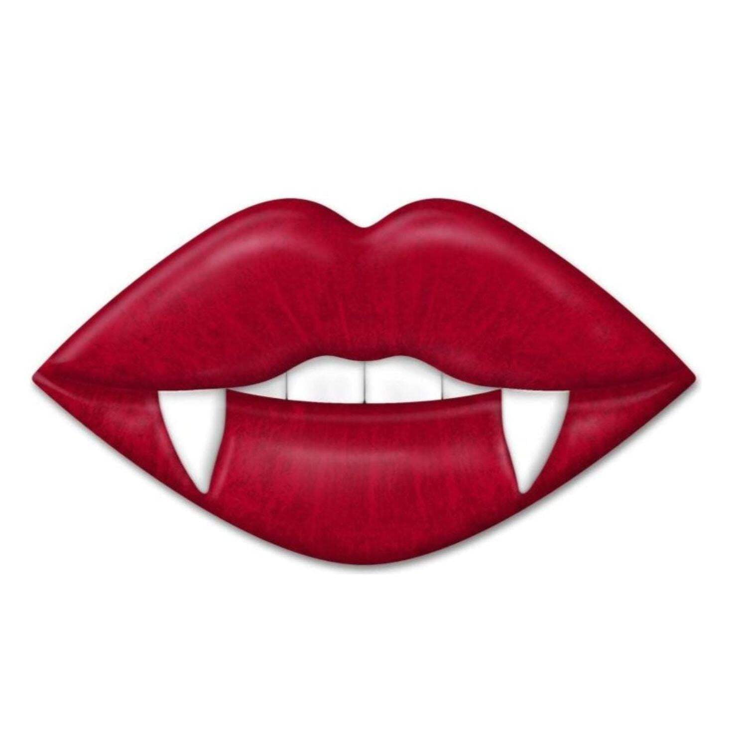 12" Metal Embossed Hanger: Vampire Lips Red - Walmart.com