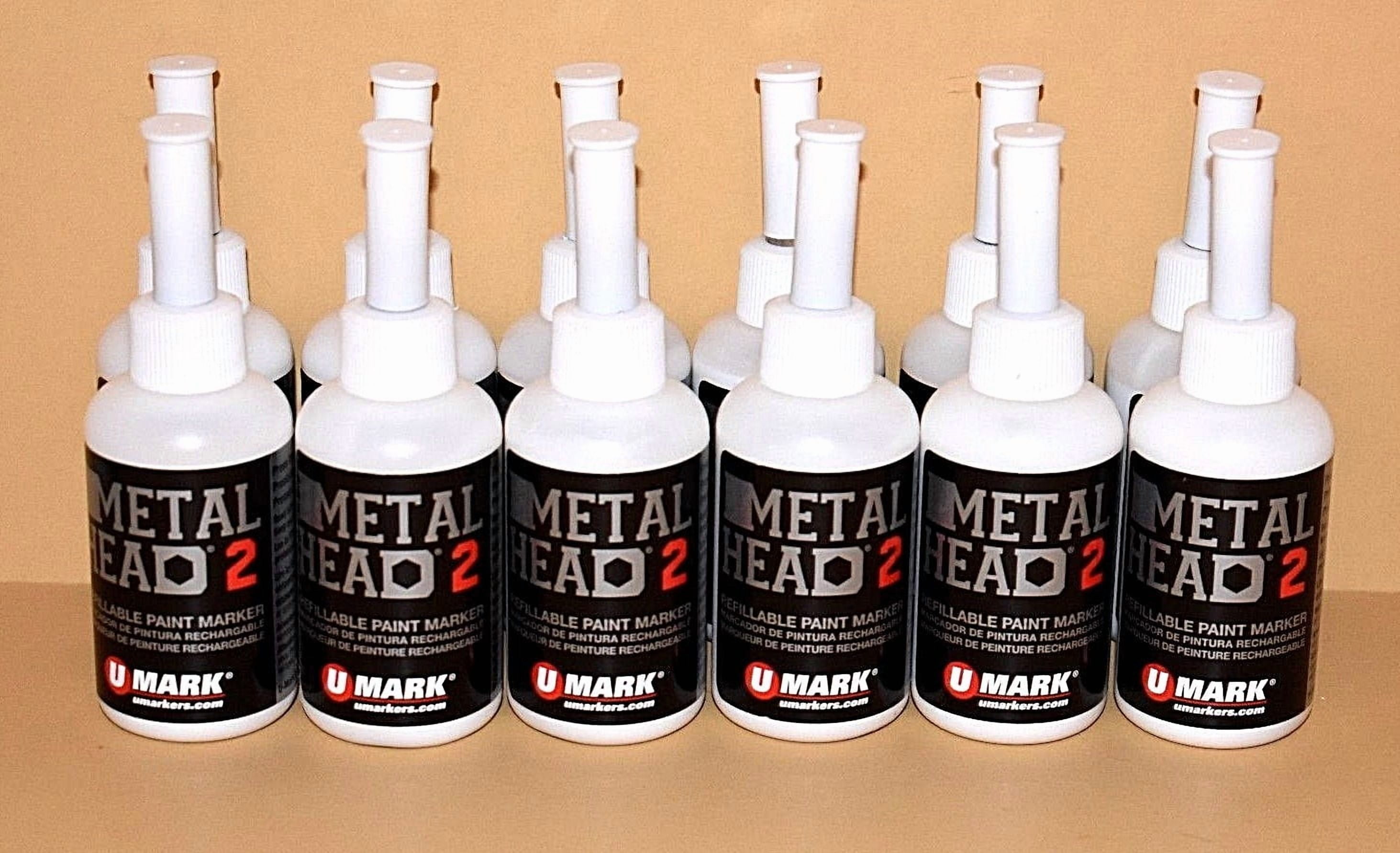 12 Metal Head2 Paint Markers 2 Oz White Metal Marking Auto Salvage ...