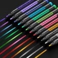 12 Metallic Acrylic Paint Markers - Medium Point Pens for Rock, Wood ...