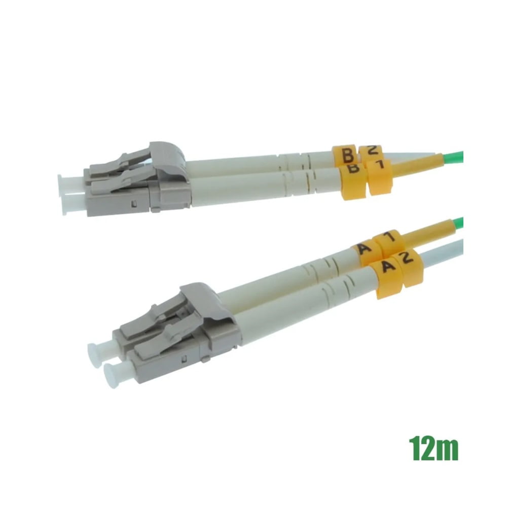 12 Meter LC/UPC to LC/UPC Fiber Optic OM4 Multi Mode Duplex 50/125 ...