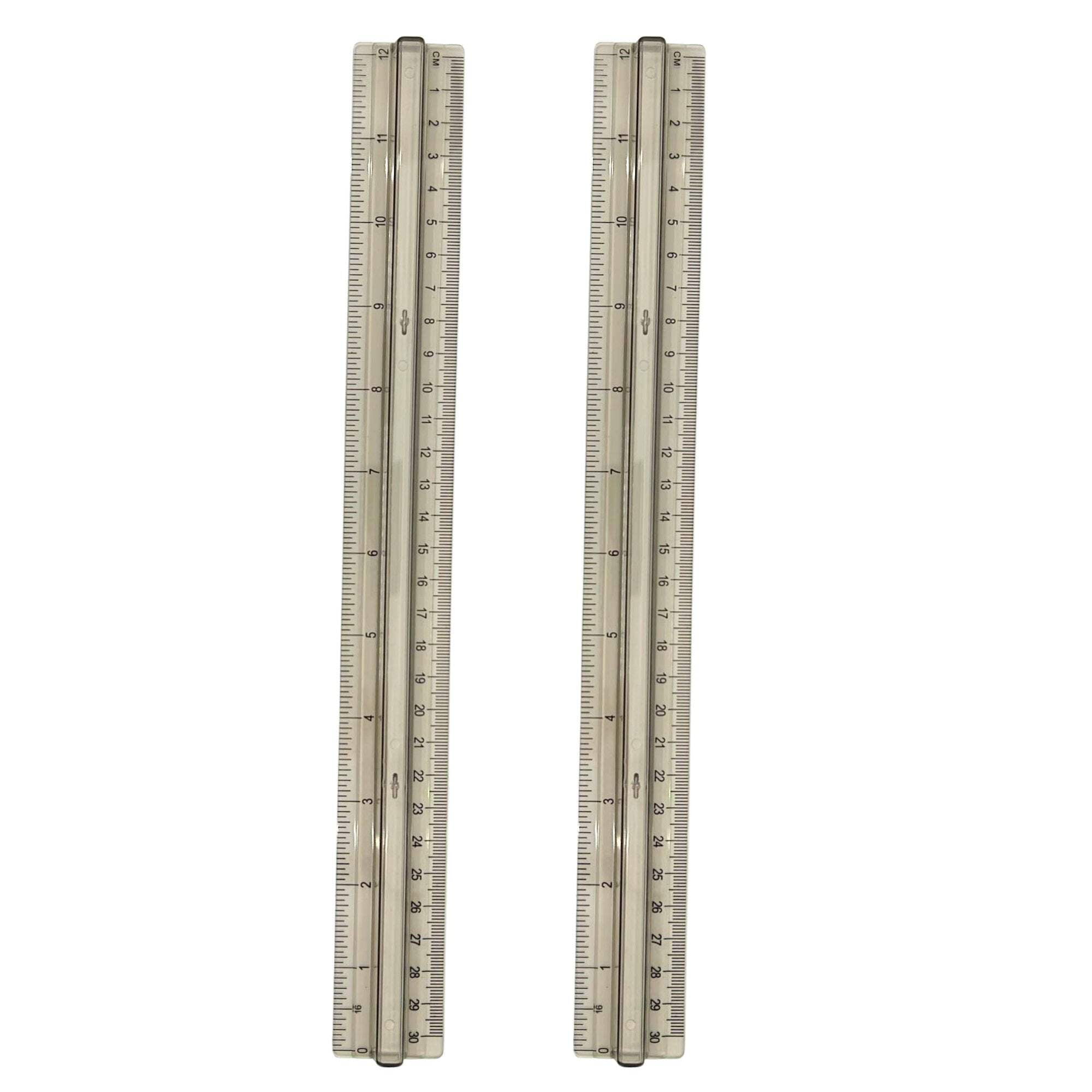12" Metric Imperial Scale Raised Grip Aluminium Ruler : 1CT - Walmart.com
