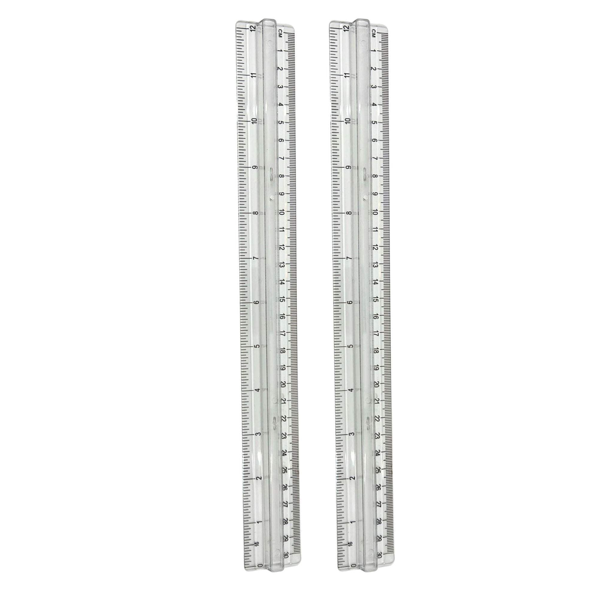12" Metric Imperial Scale Raised Grip Aluminium Ruler : 1CT - Walmart.com