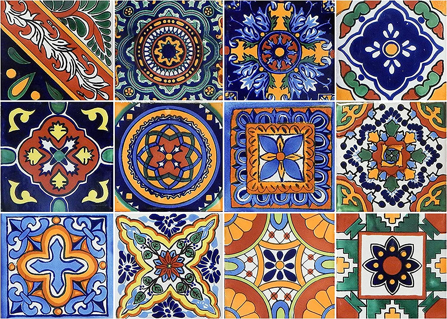 12 Mexican Talavera Tiles Hand Painted 6"x6" Stairs Backsplash ...