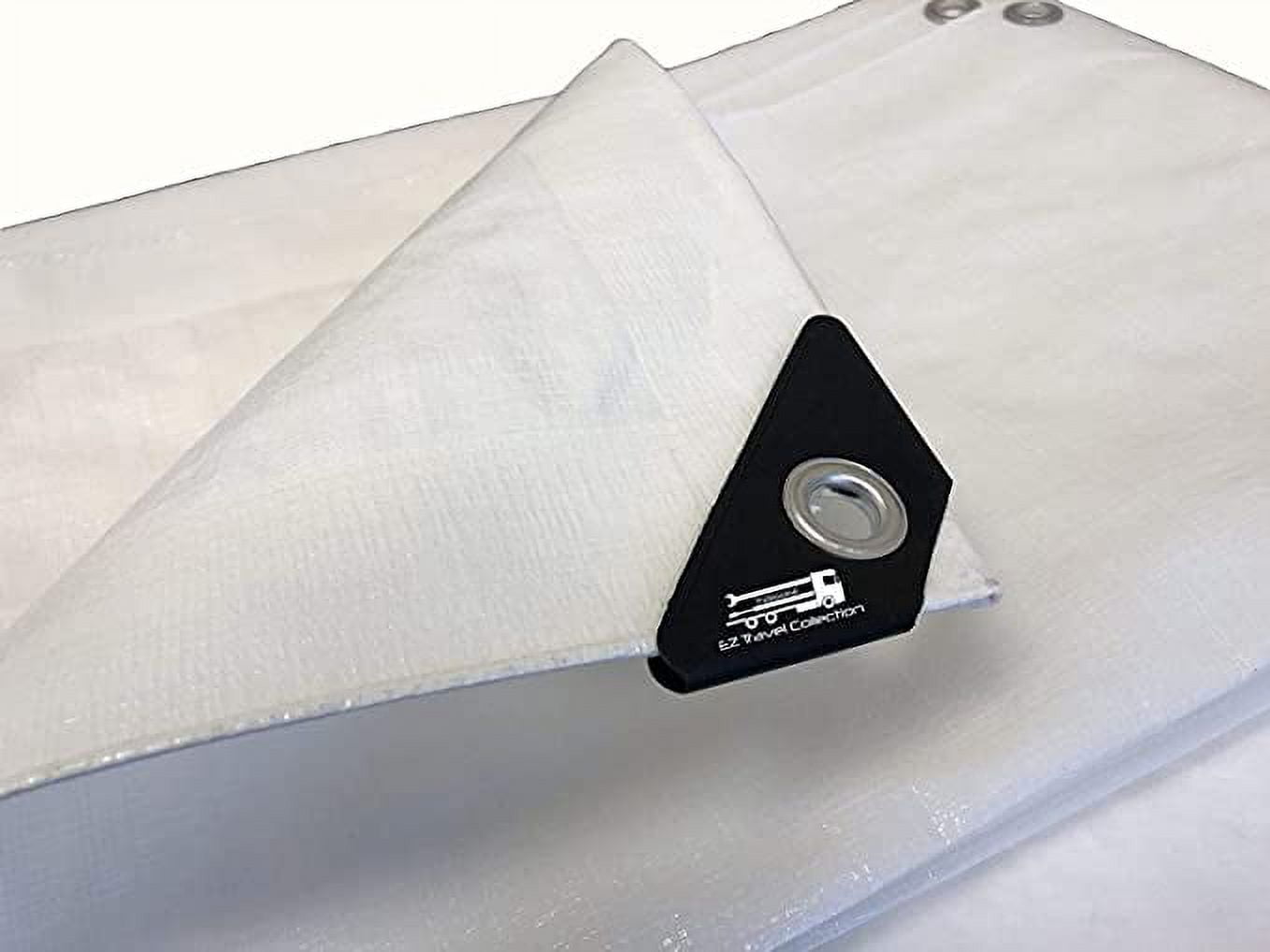 12 Mil Waterproof White Tarp H.D. Reinforced Corners (Industrial Grade ...