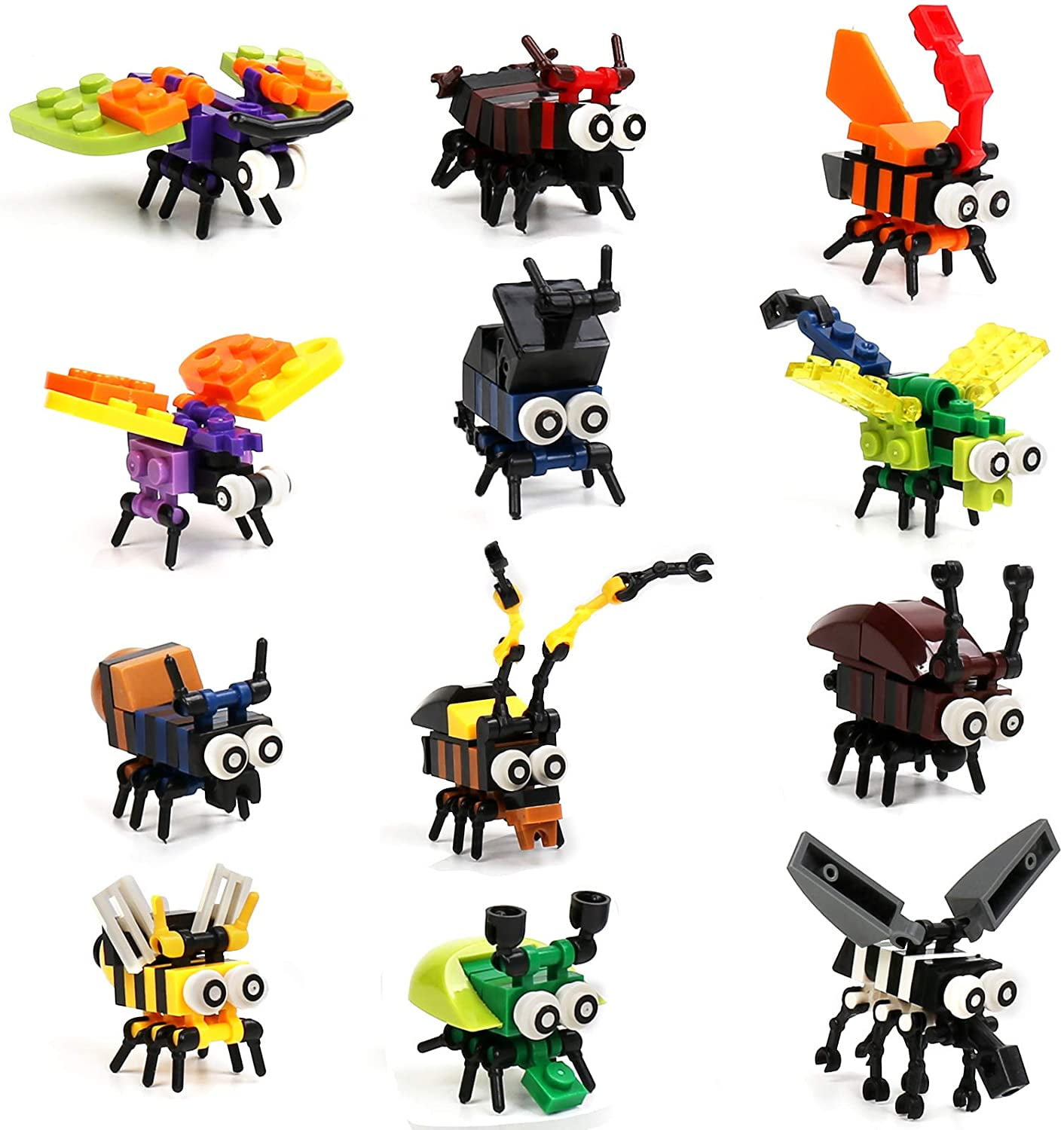 12 Mini Animal Building Blocks Toy Set - Educational Stem Toys for Kids ...
