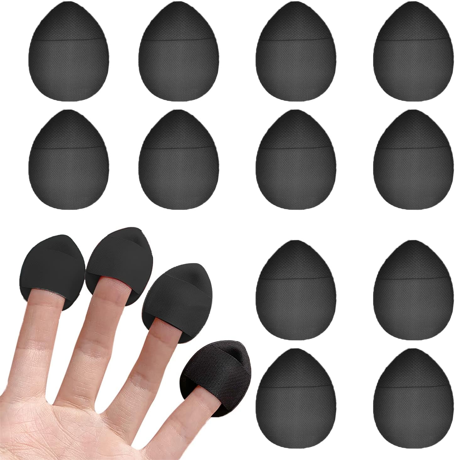 12 Mini Finger Size Makeup Puffs for Foundation(Black) - Walmart.com