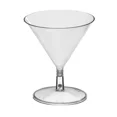 12 Mini Martini Cups Clear Plastic 2Oz Perfect For Appetizers Desserts ...