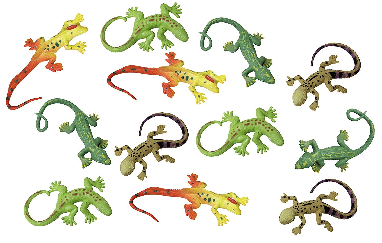 12 Mini Stretchy Lizards - Small Novelty Toy Party Favors - Walmart.com