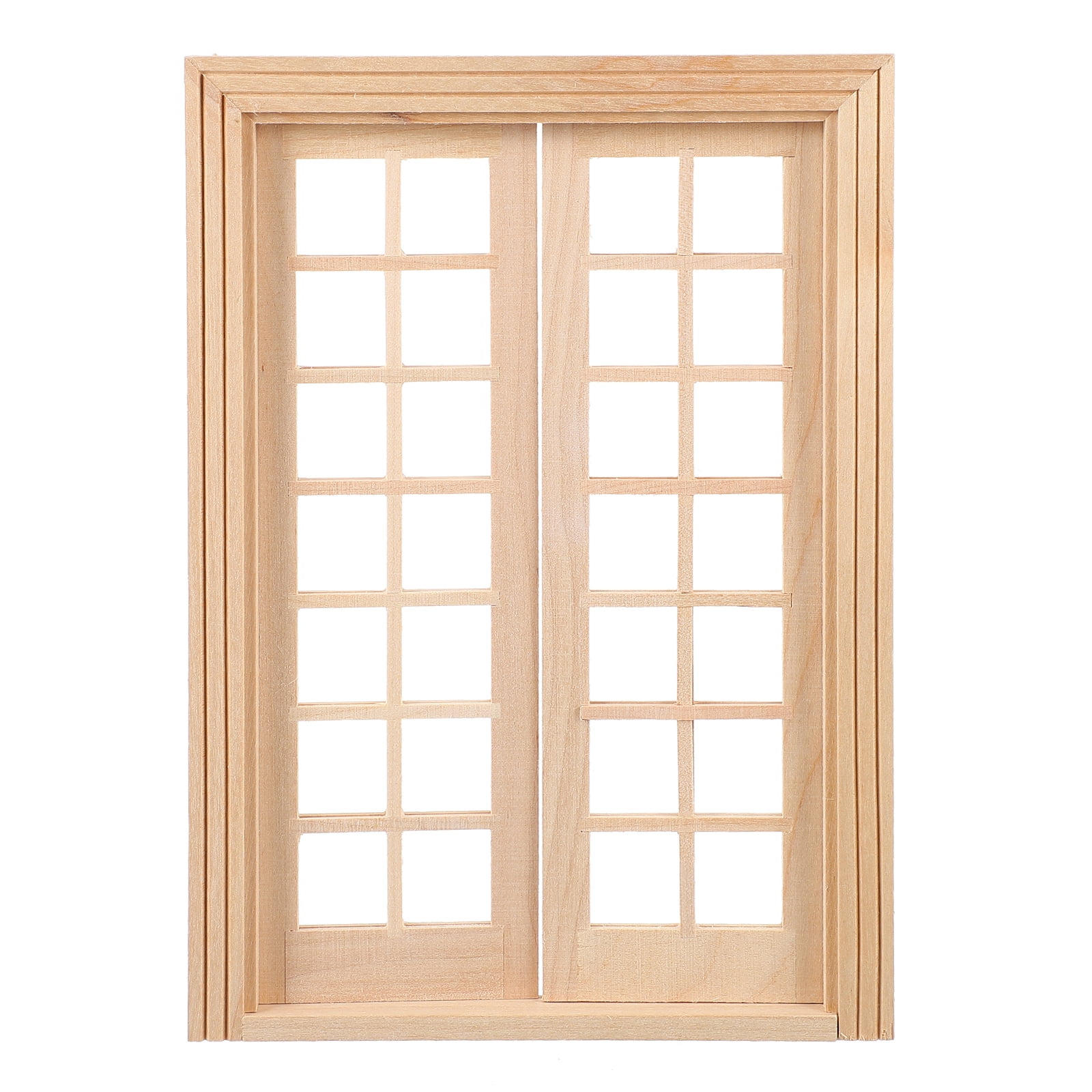 12 Mini Wood Door Exterior Window 28 Panel Unfinished Furniture DIY ...