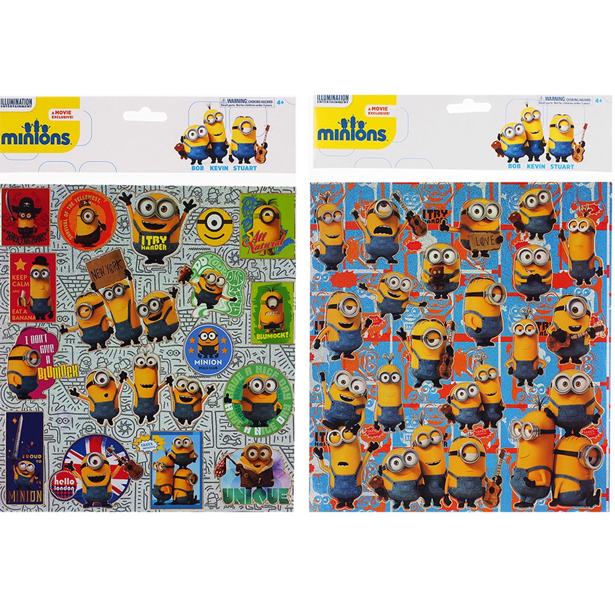 12 Minions Stickers Pack - Walmart.com