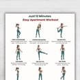 12 Minute Apartment Exercise Poster, Easy At Home Exercise Poster, No ...