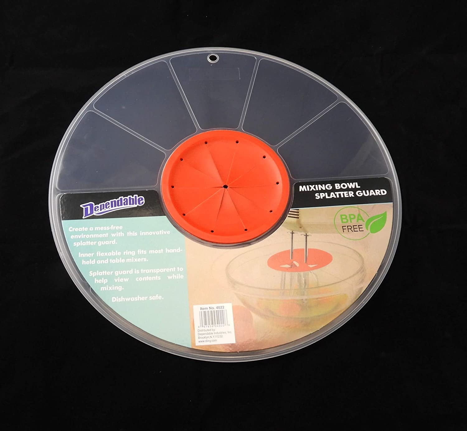 12" Mixing Bowl Splatter Guard BPA FREE Fits Most Hand and Electric ...