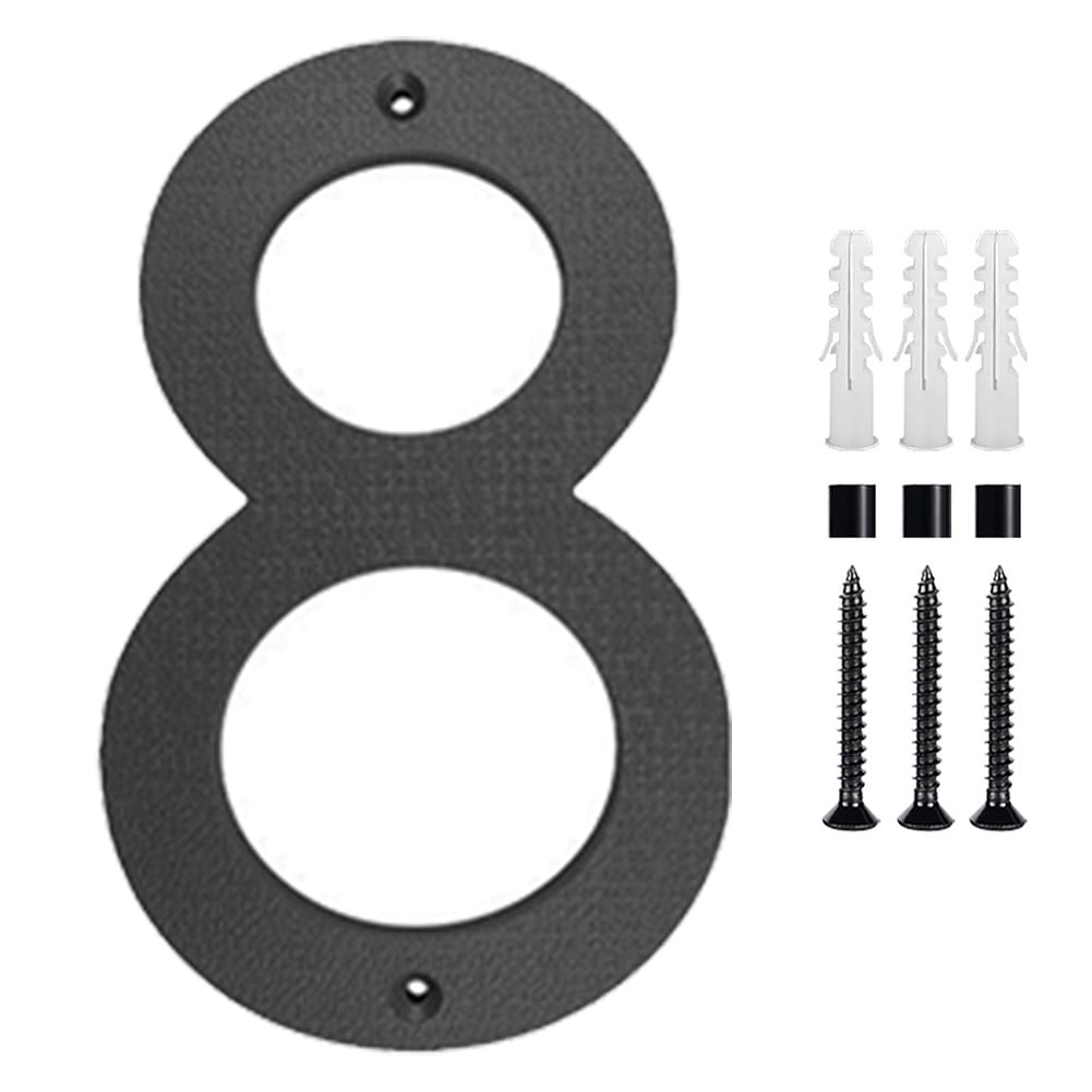 12" Modern Black House Numbers Outdoor Address Plaques for Home ...