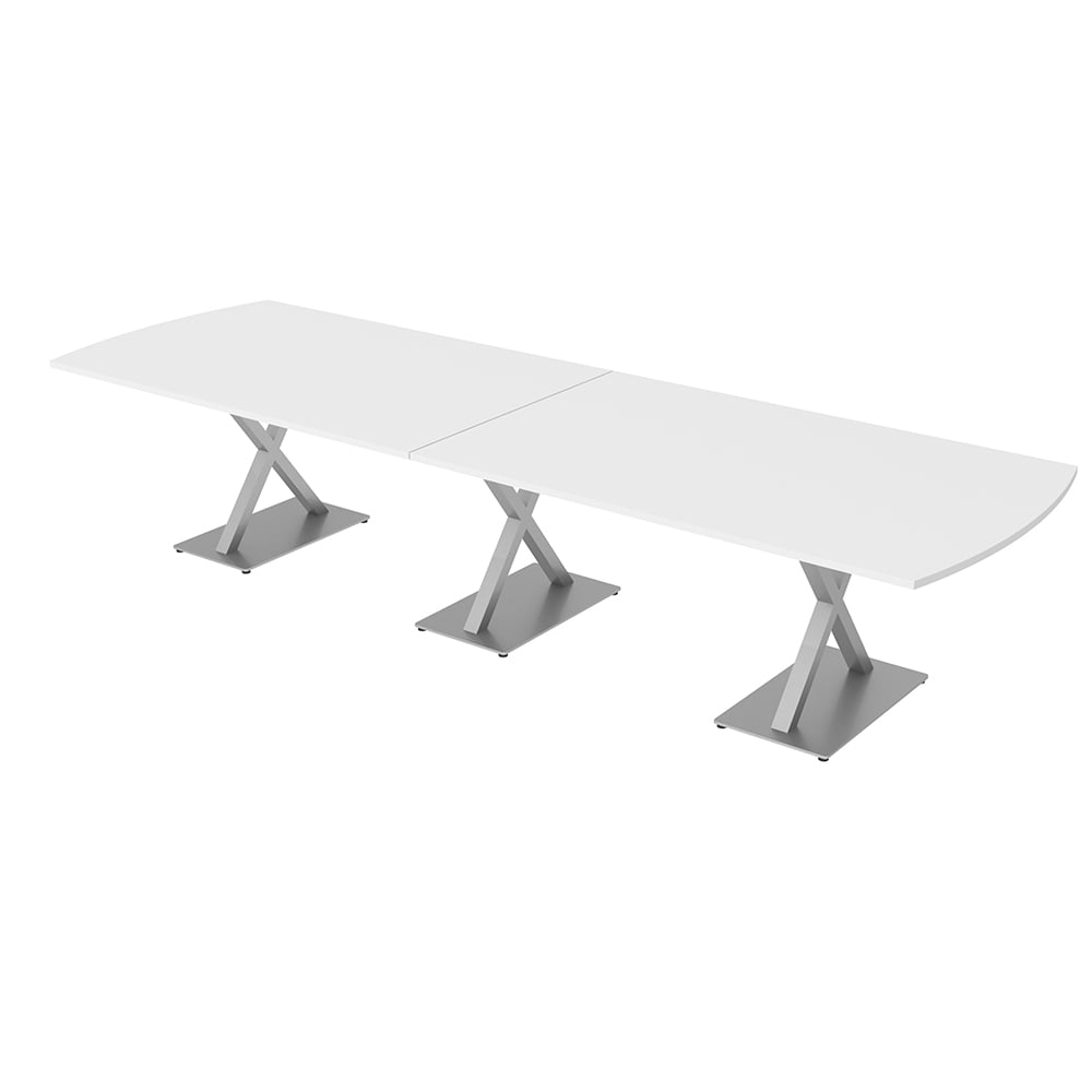 12' Modular Arc Rectangle Conference Table Electric Units And X Bases ...