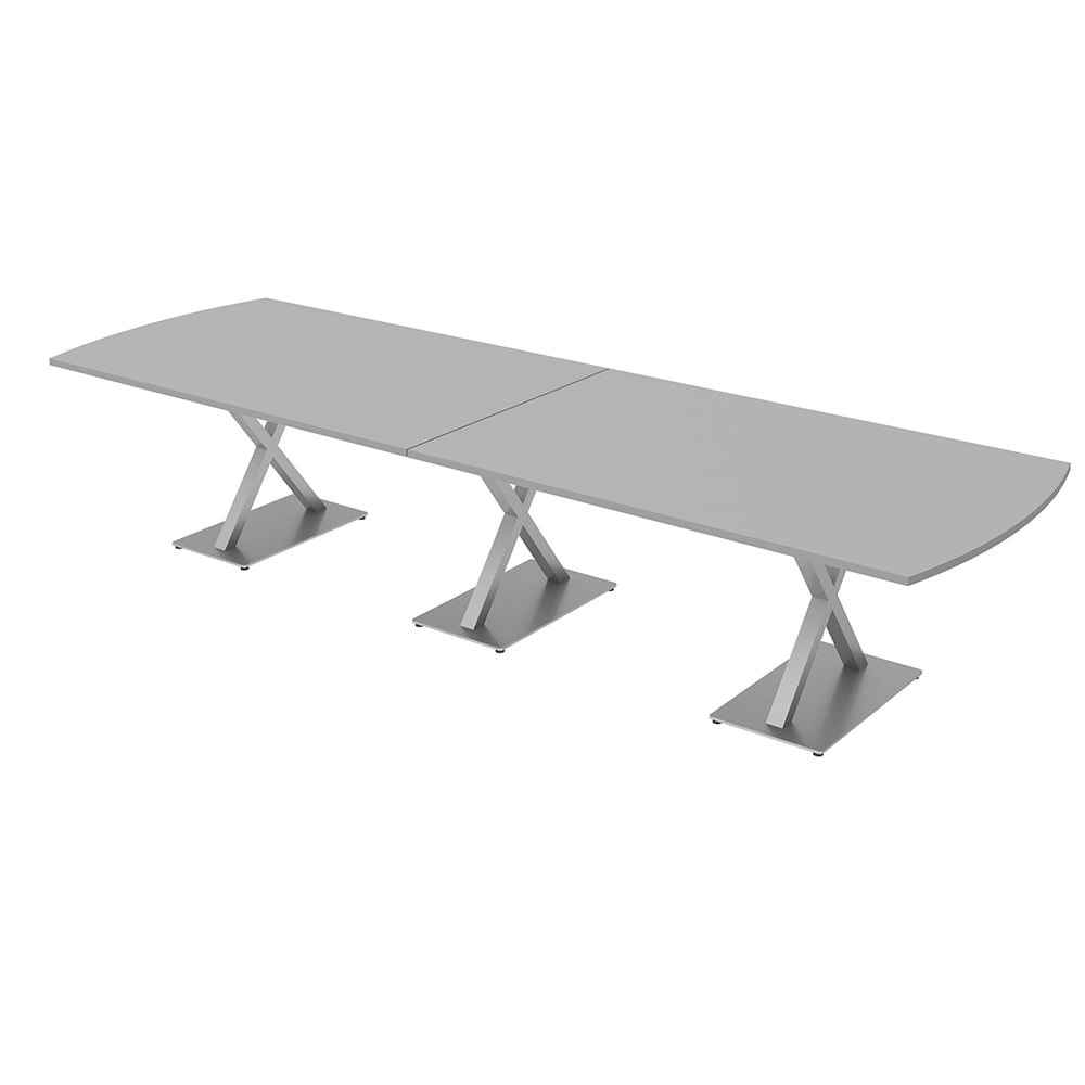 12' Modular Arc Rectangle Conference Table Electric Units And X Bases ...