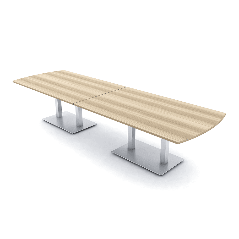 12' Modular Arc Rectangle Conference Table w/Electric And Square Bases ...