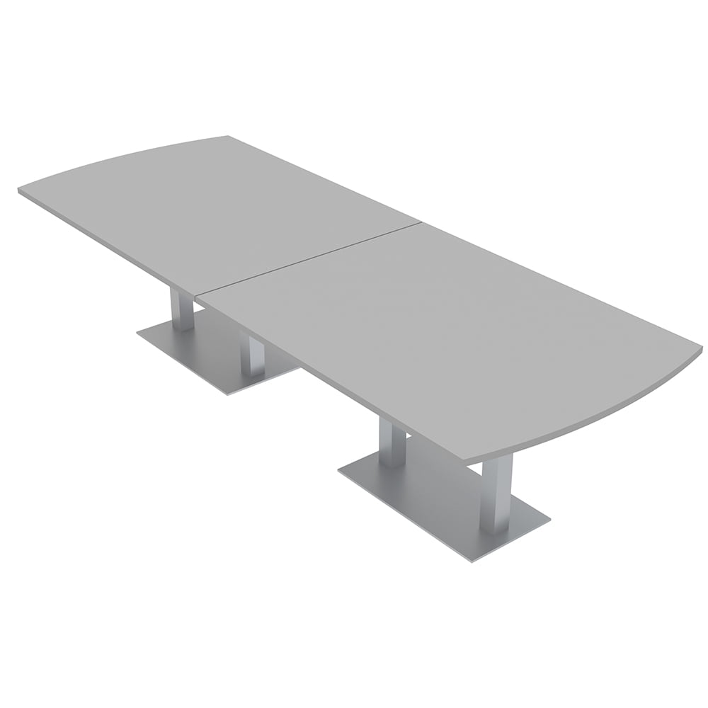 12' Modular Arc Rectangle Conference Table w/Electric And Square Bases ...