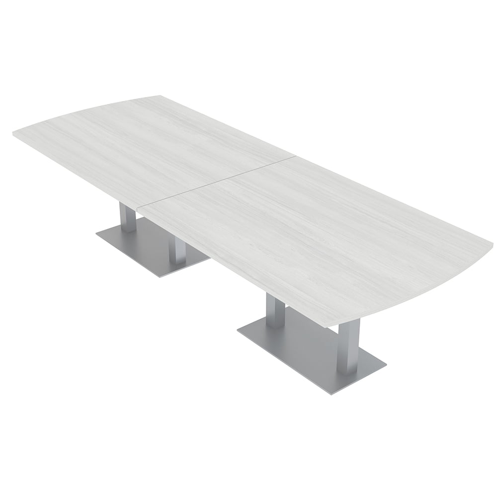 12' Modular Arc Rectangle Conference Table w/Electric And Square Bases ...
