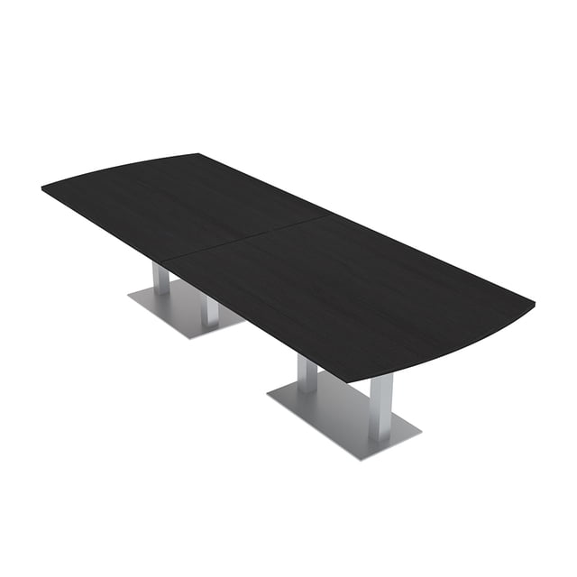 12' Modular Arc Rectangle Conference Table w/Electric And Square Bases ...