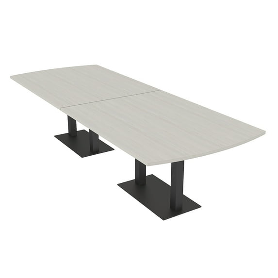 12' Modular Arc Rectangle Conference Table w/Electric And Square Bases ...