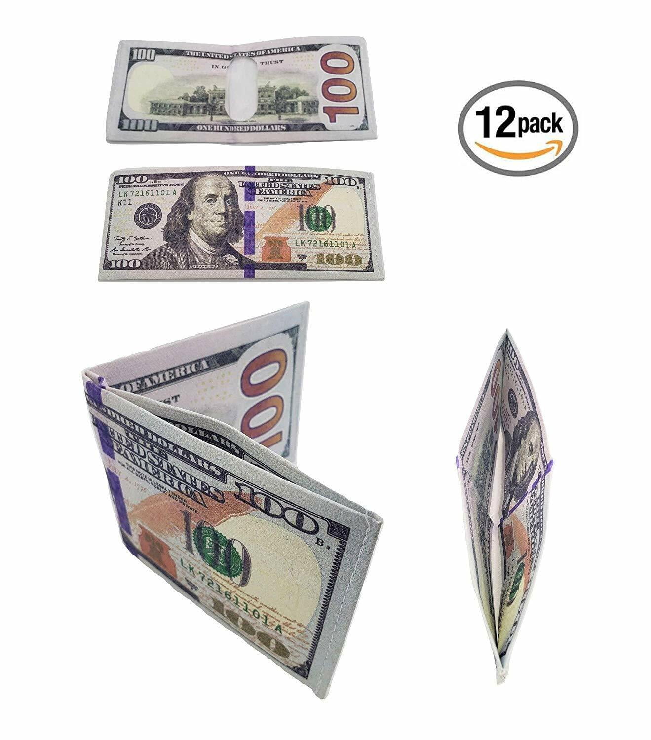 12 Money Wallets, $100 Dollar Bill Wallets (12 Pack) 7.5" One Hundred ...