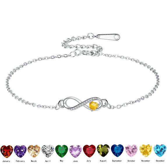 12-Month Birthstone Bracelet – Valentine's Day, Birthday & Mother’s Day ...