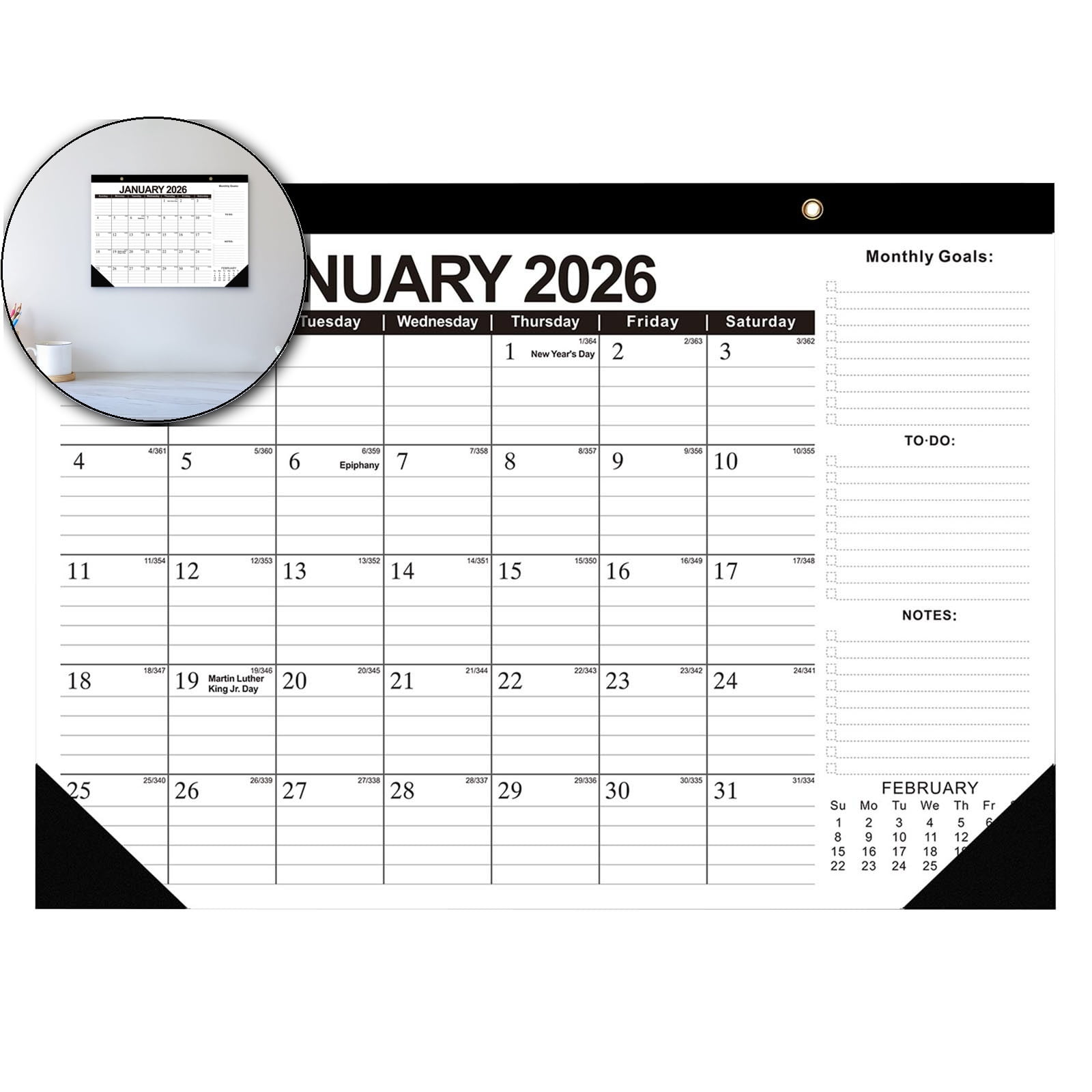 12 Month Calendar January 2026- December 2026 Wall Calendar 2026 ...