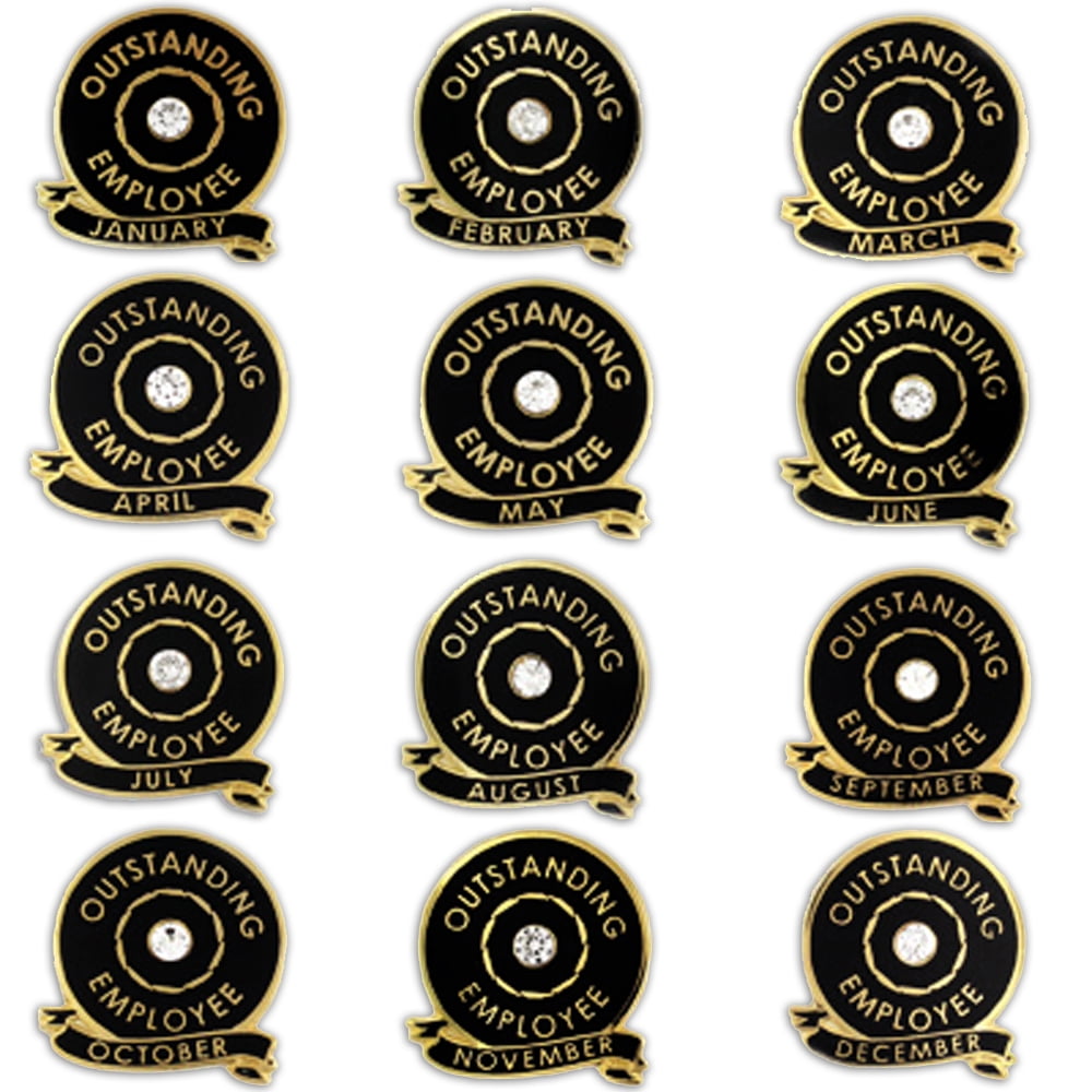 12 Month Outstanding Employee of the Month Corporate Pin Set - Walmart.com