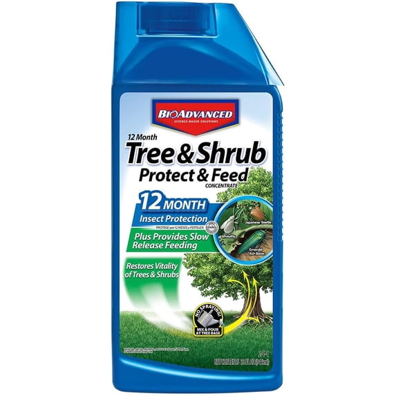 12 Month Tree and Shrub Protect and Feed, Concentrate, 32 Oz, Insect ...