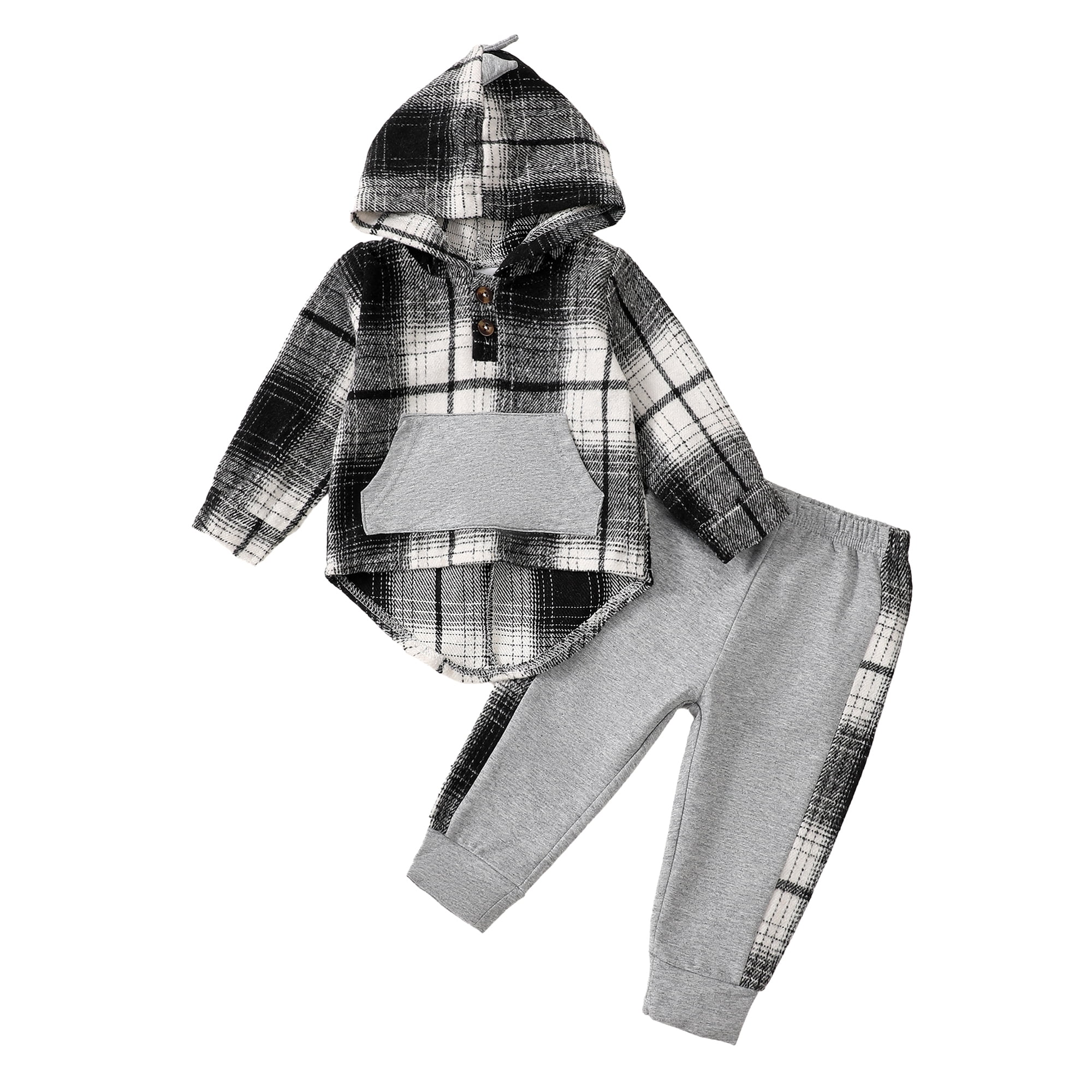 12 Months Baby Boys Clothes 18 Months Boys 2PCS Fall Winter Hoodie ...