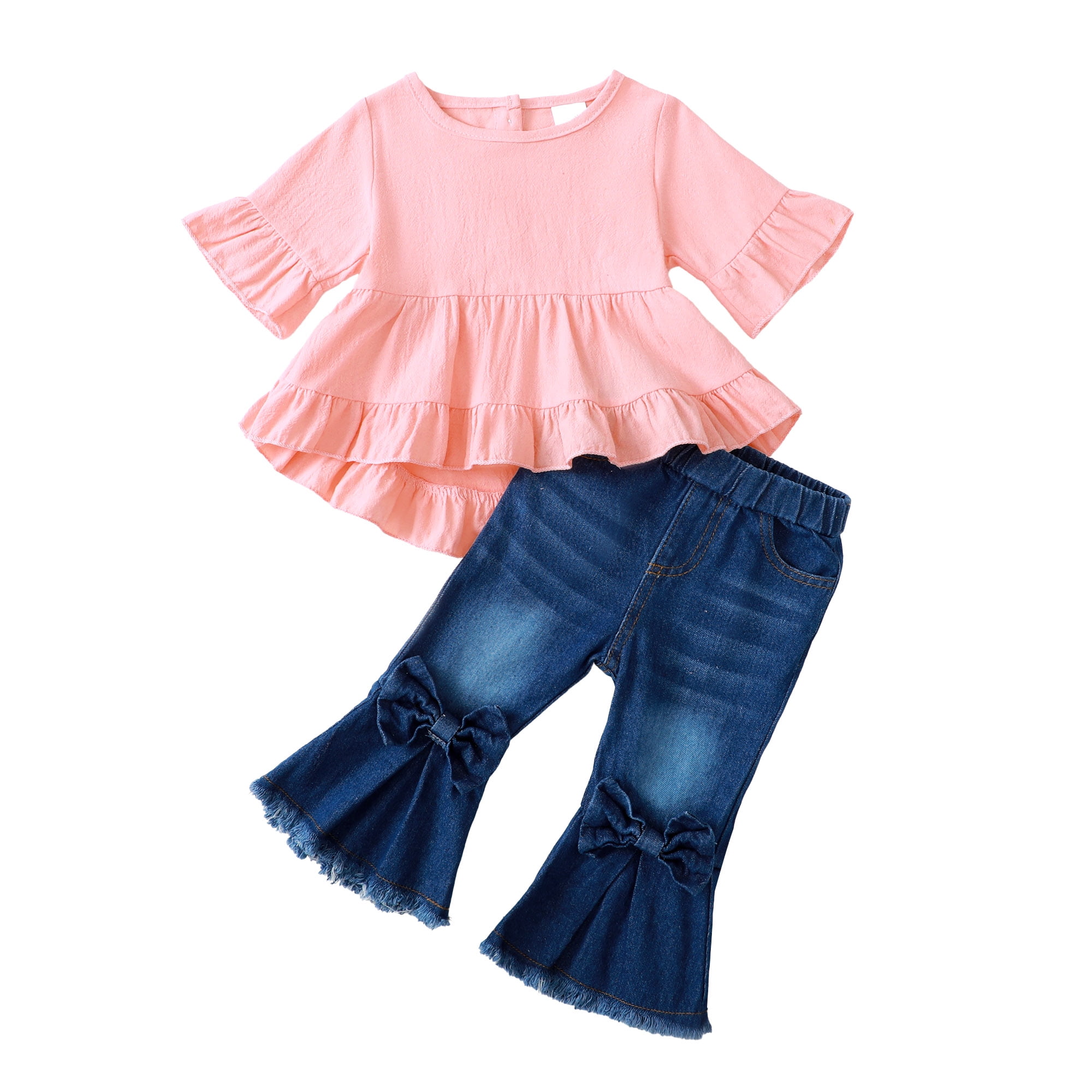 12 Months Baby Girls Clothes 18 Months Girls 2PCS Denim Outfits Set ...