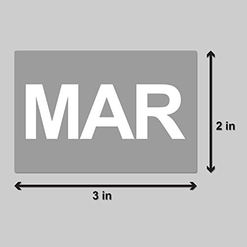 12 Months of The Year Labels Color Coding Dot Round Self Adhesive ...