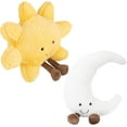 12" Moon and Sunshine Animal Pillow Soft Plush Toy for Children's ...