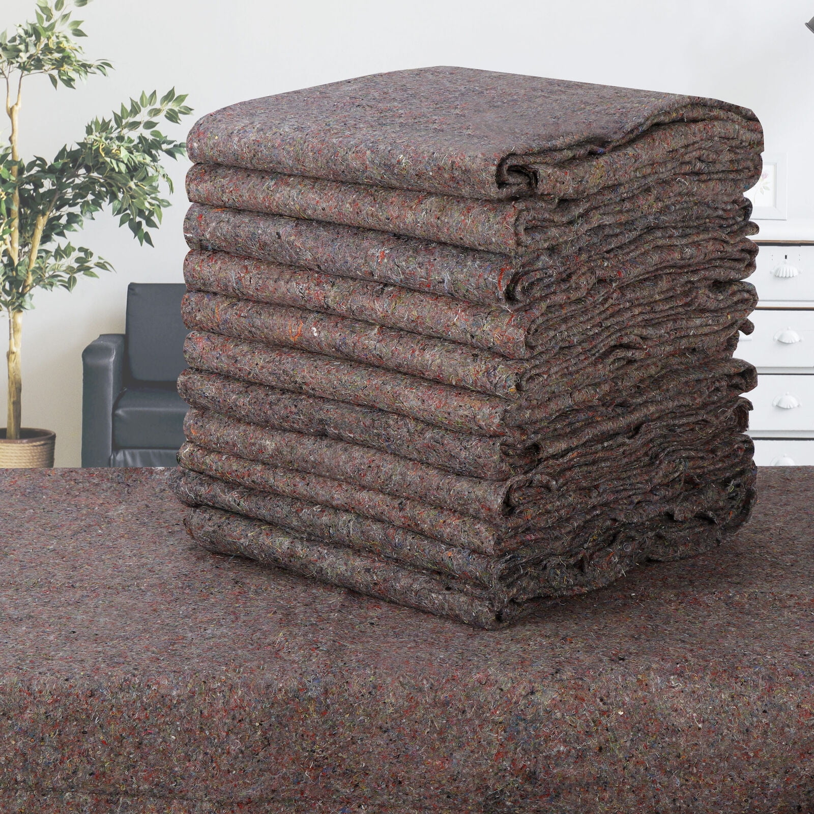 12 Moving Blankets Ultra Thick Pro - 54" x 72" Grey Textile Skins ...