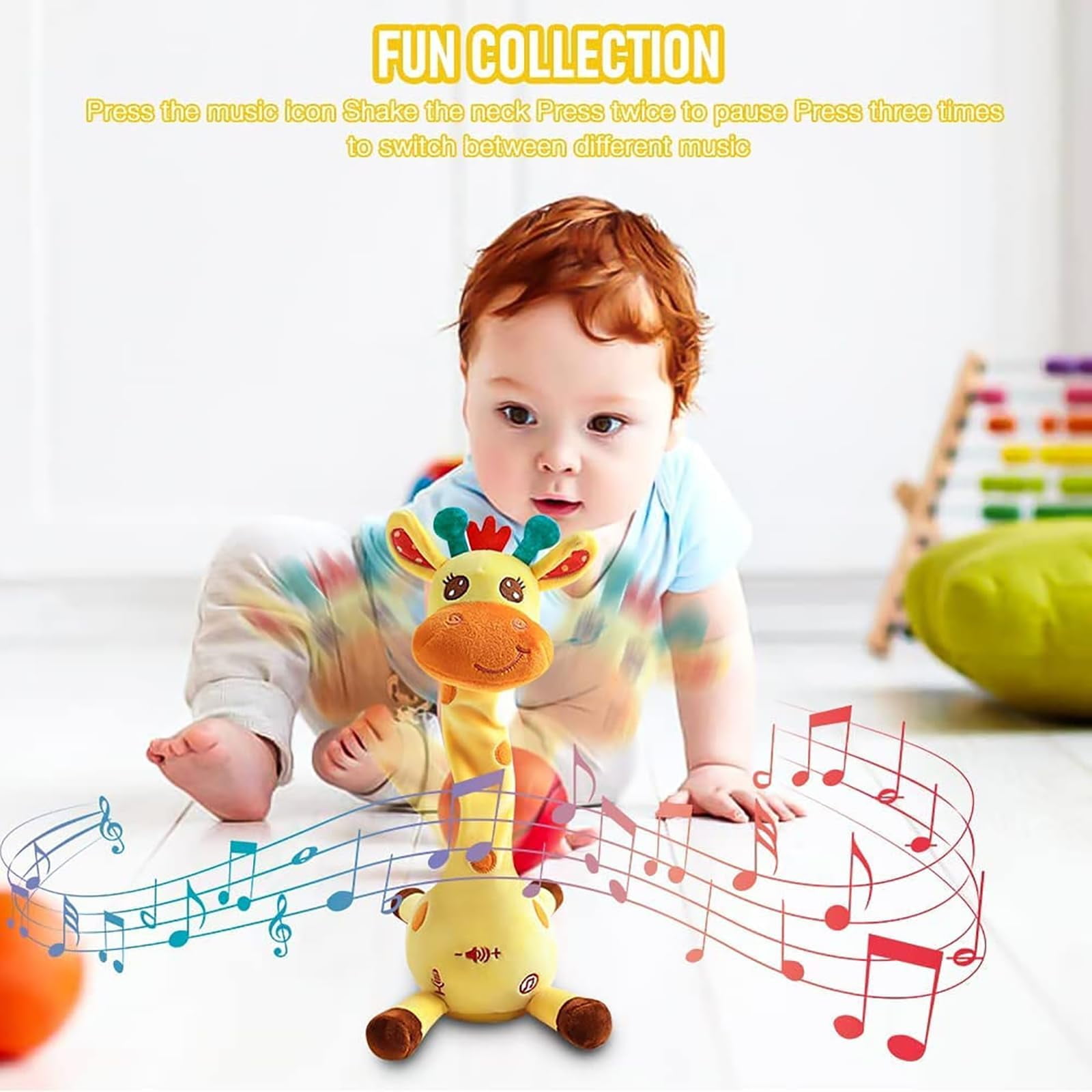 12" Musical Giraffe Toy, Dancing Ciraffe Plush Toy – Sings, Dances ...