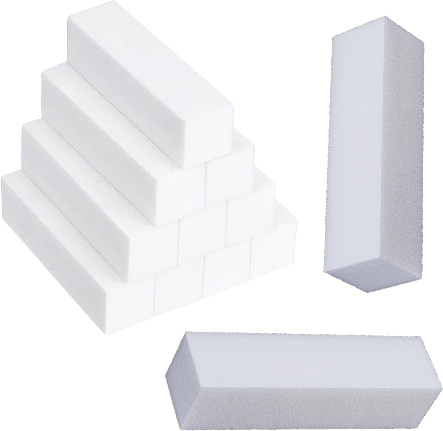 12 Nail Buffer Blocks 120 Grit 4-Way White Buffing Blocks for Nails ...