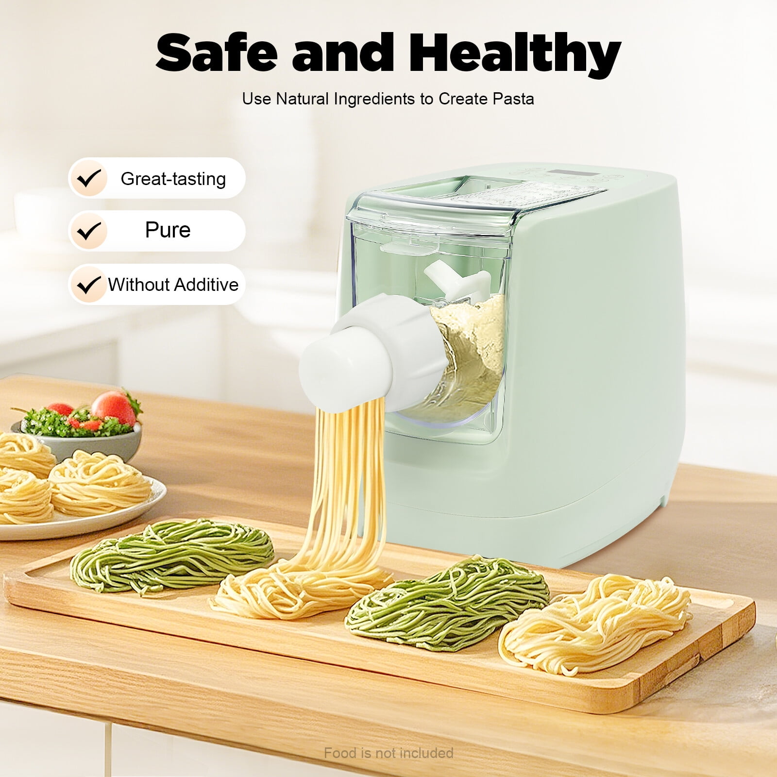 12-Shape Electric Pasta Maker Machine - 260W Automatic Noodle Maker ...
