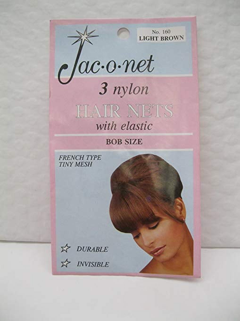12 Nylon Bob Hair Nets Light Brown Jac-O-Net - Walmart.com