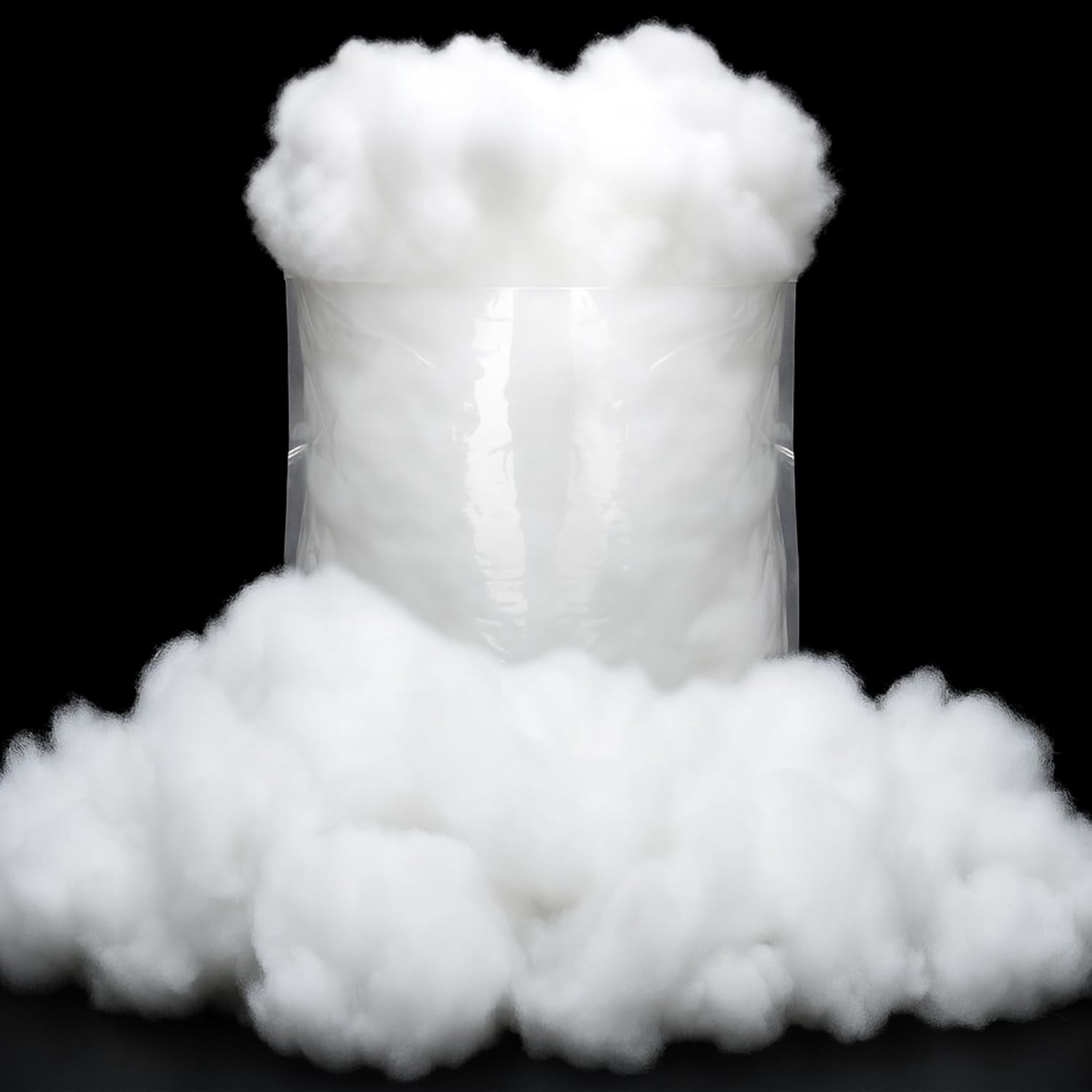 12 OZ Artificial Snow, Vacuum Packaged Fake Snow Cotton, Fluffy Faux ...