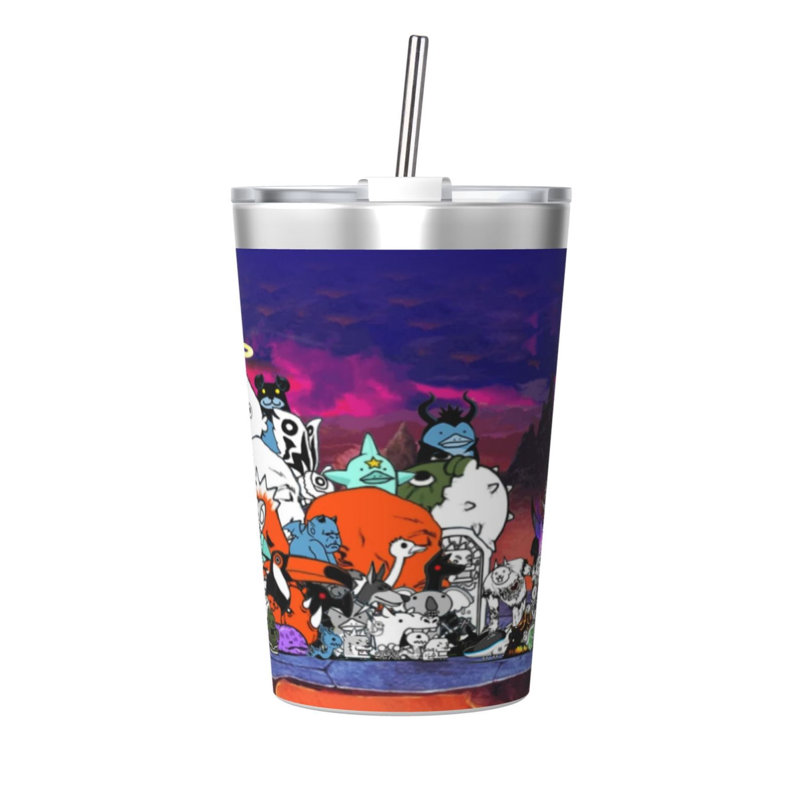12 OZ Bat-tle Cats Insulated Stainless Steel Tumbler Coffee Mug Water ...