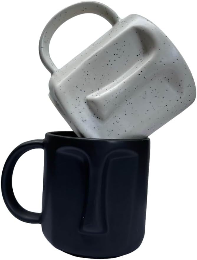 12 OZ Ceramic Smiley Face Mug For Coffee, Positivity Spreading Tea Cups ...